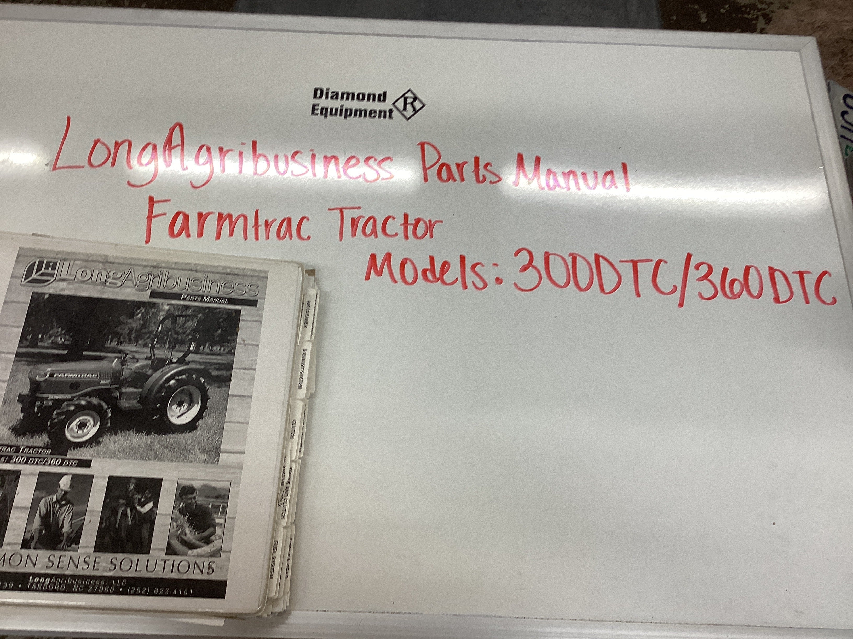 LongAgribusiness Parts Manual Farmtrac Tractor: Models- 300DTC/360DTC-